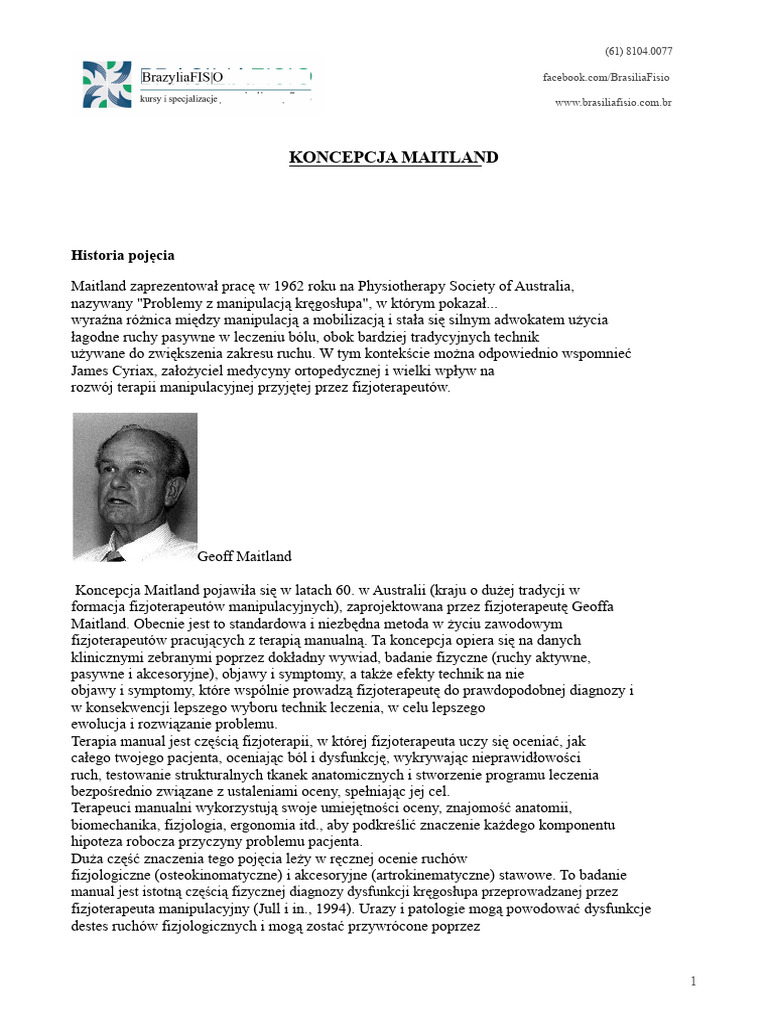 Koncepcja Maitlanda | PDF