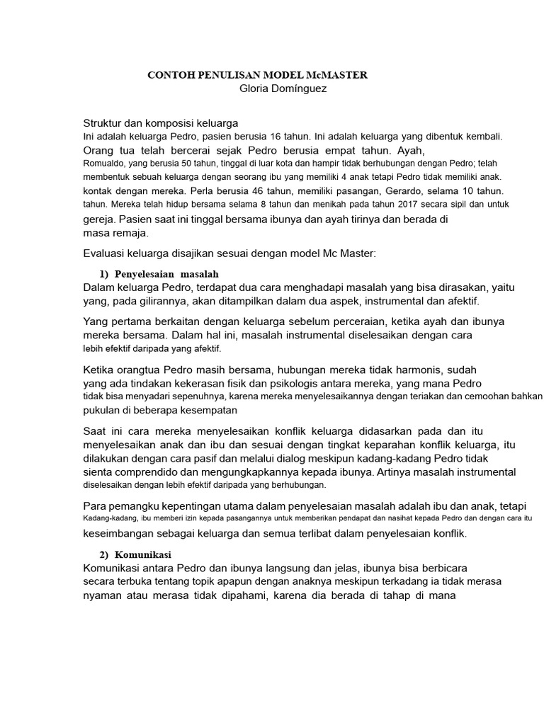 Contoh Penulisan Model McMaster | PDF
