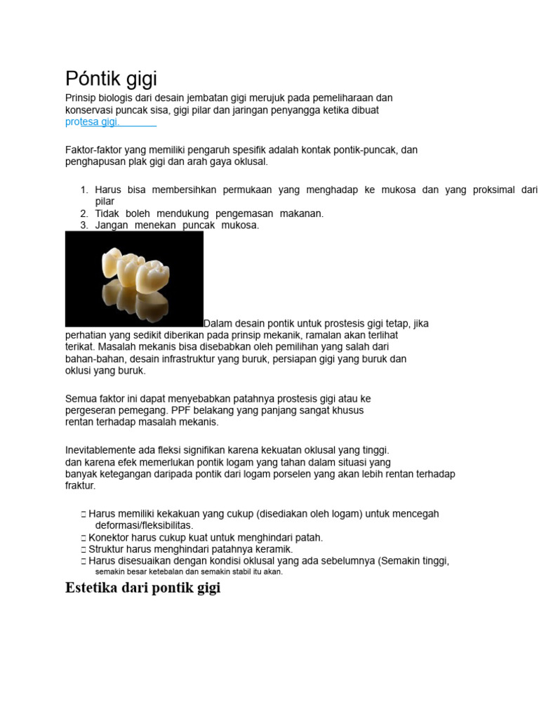 Póntico Dental | PDF