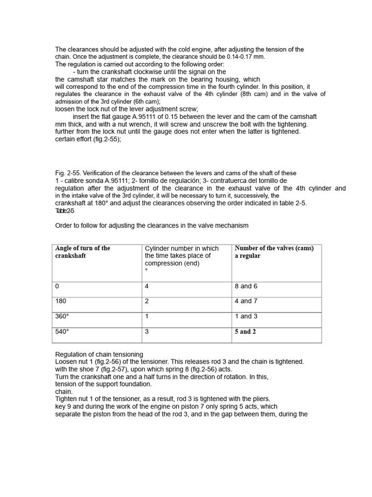 Valve Clearance Adjustment Guide | PDF | Piston | Internal Combustion ...