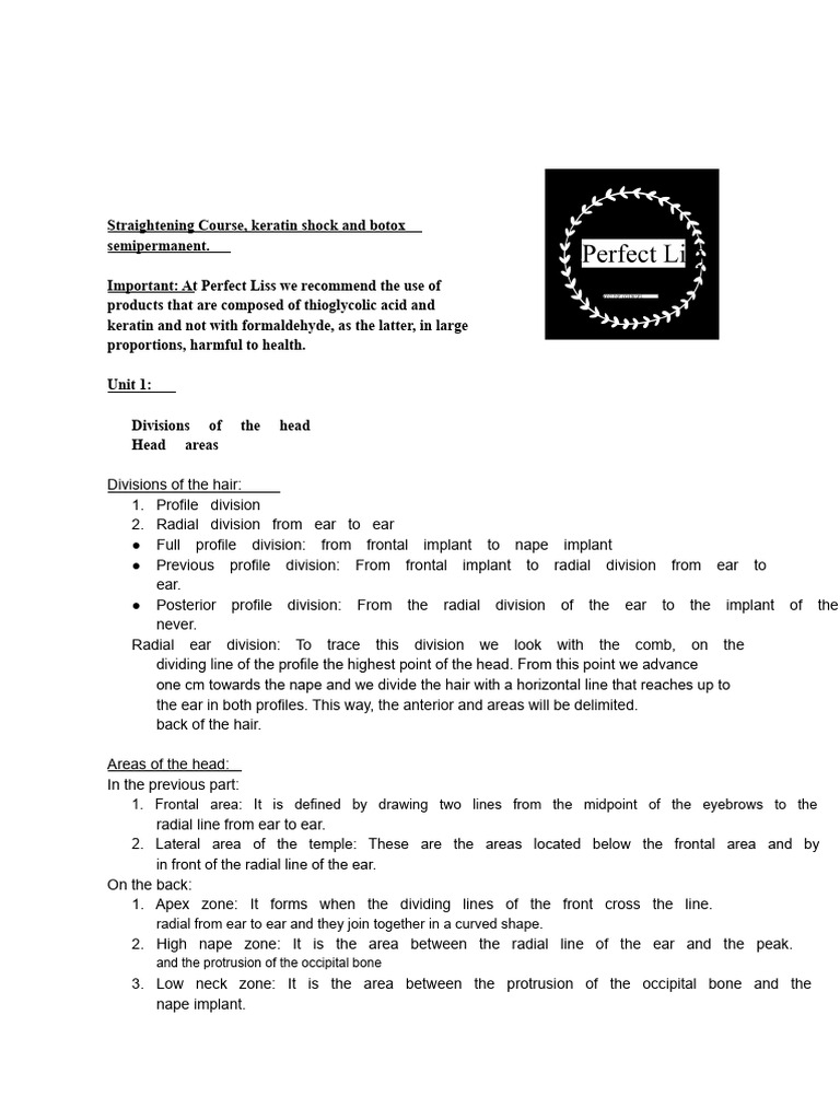 Class 1 - Course On Smoothing, Botox, and Keratin Shock | PDF | Hair ...