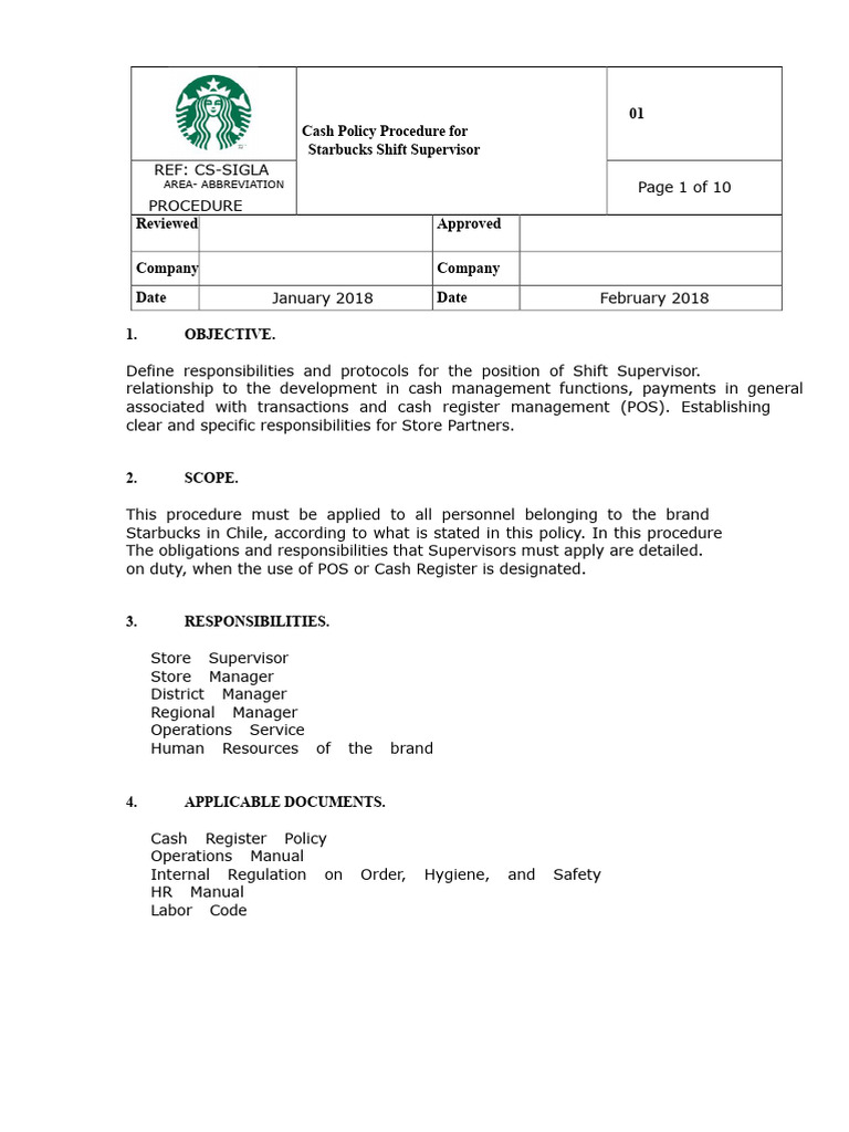 AX Cash Policy Procedure | PDF | Point Of Sale | Receipt