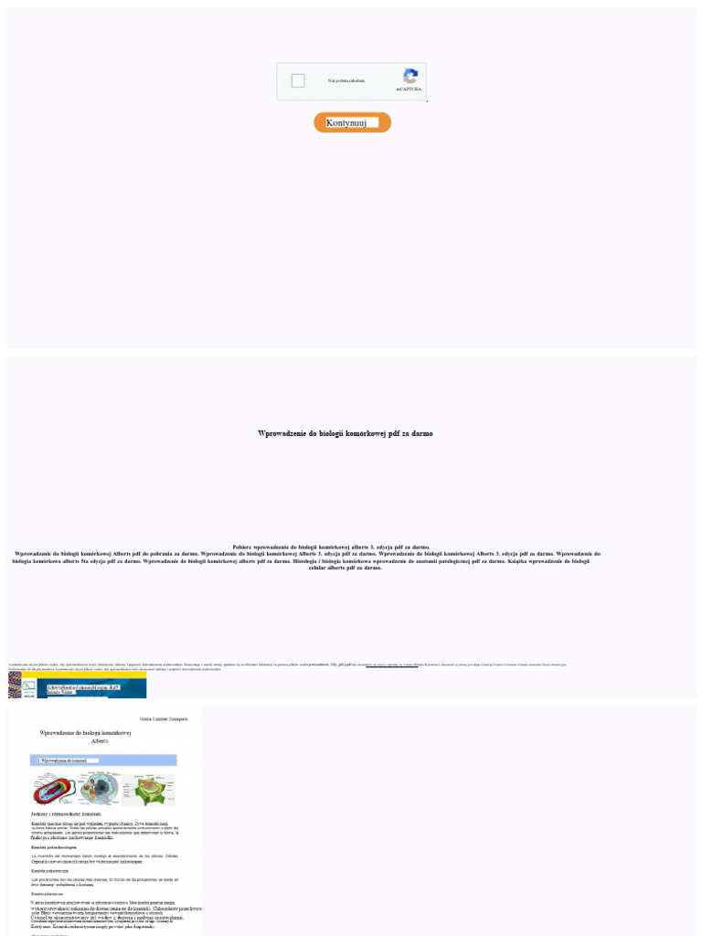 Wprowadzenie Do Biologii Komórkowej Za Darmo | PDF