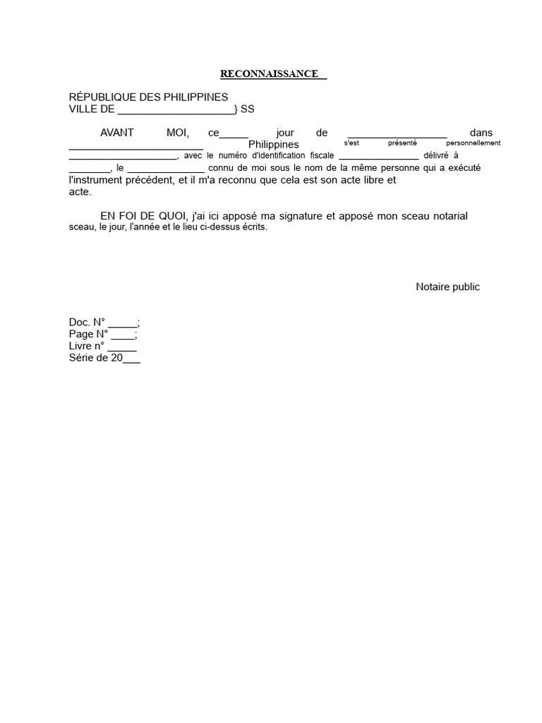 (Philippines) Exemple de Reconnaissance | PDF