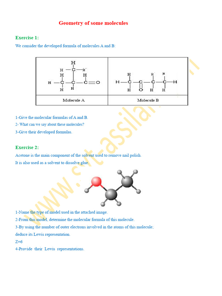 Series 3 - Molecular Geometry | PDF | Molecules | Chemical Bond
