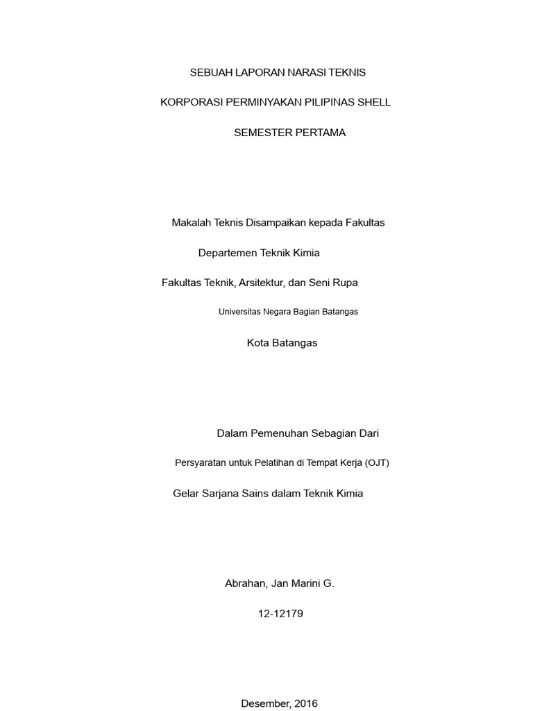 Contoh Laporan Naratif | PDF