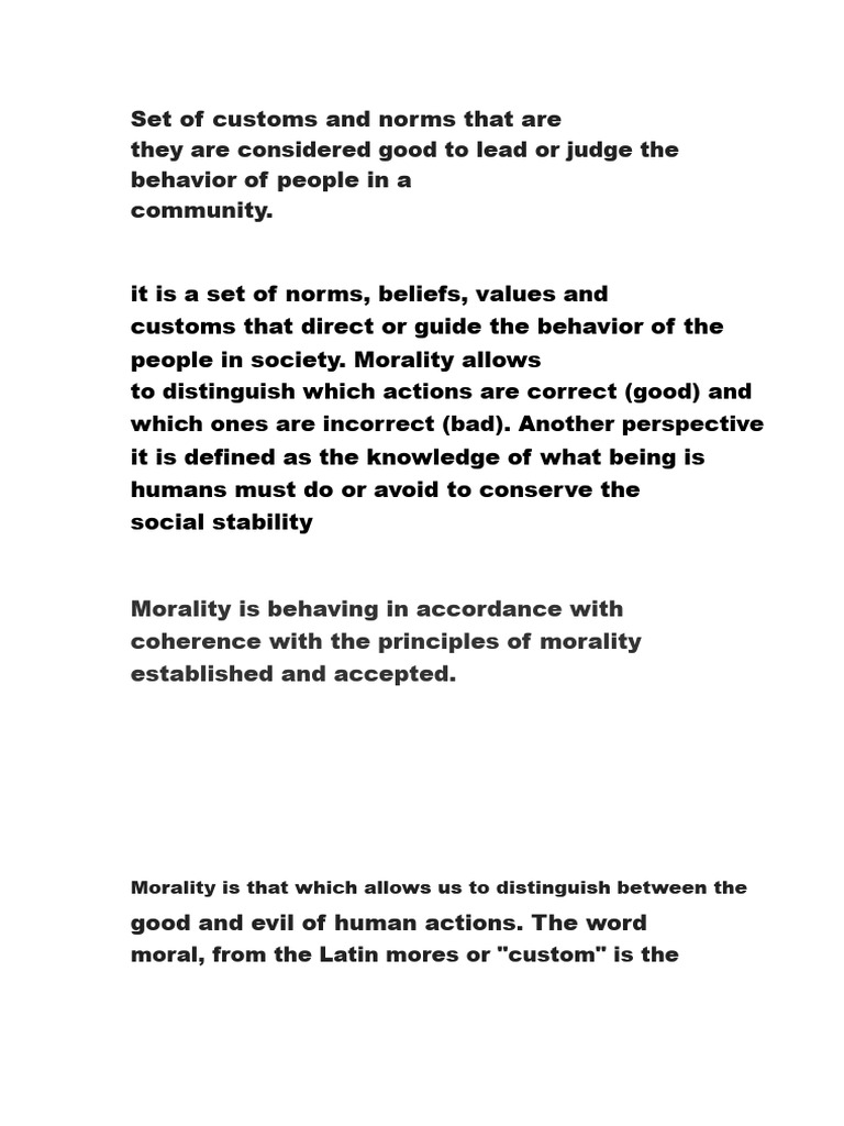 Set of Customs and Norms That Are Considered Good For Directing or ...