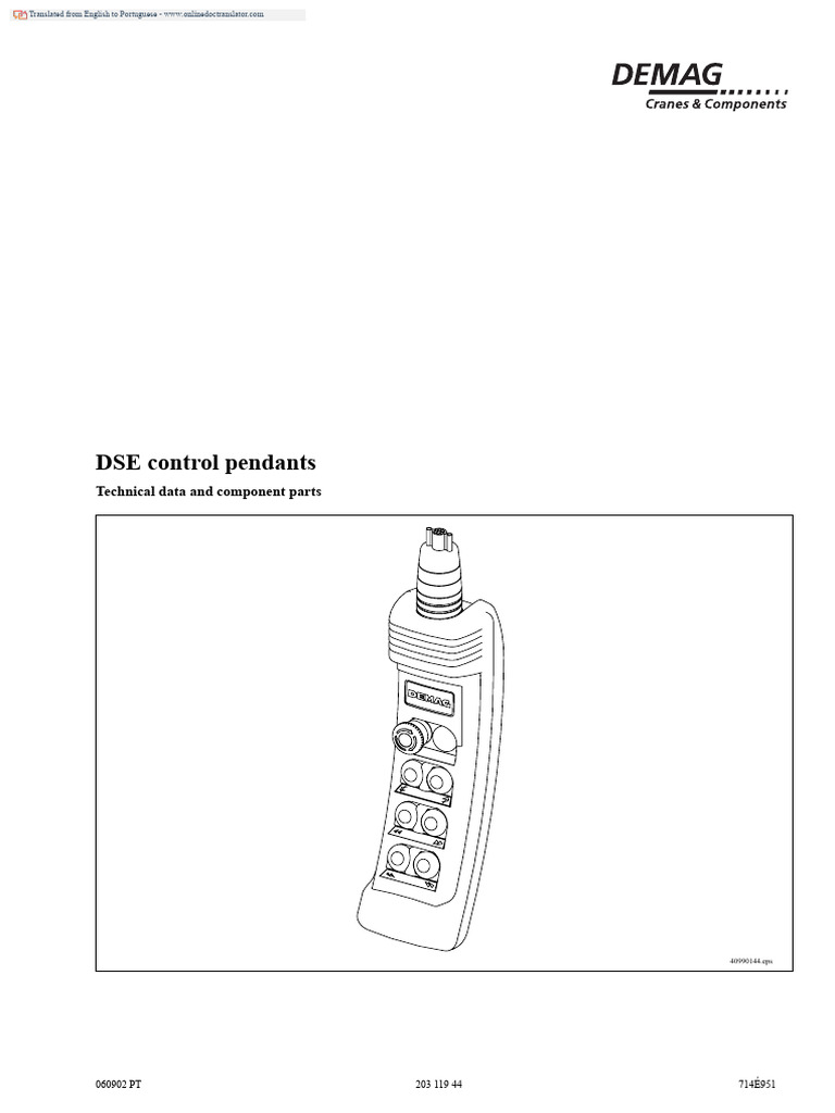 DSE Control Pendant Technical Overview | PDF | Switch | Electrical ...