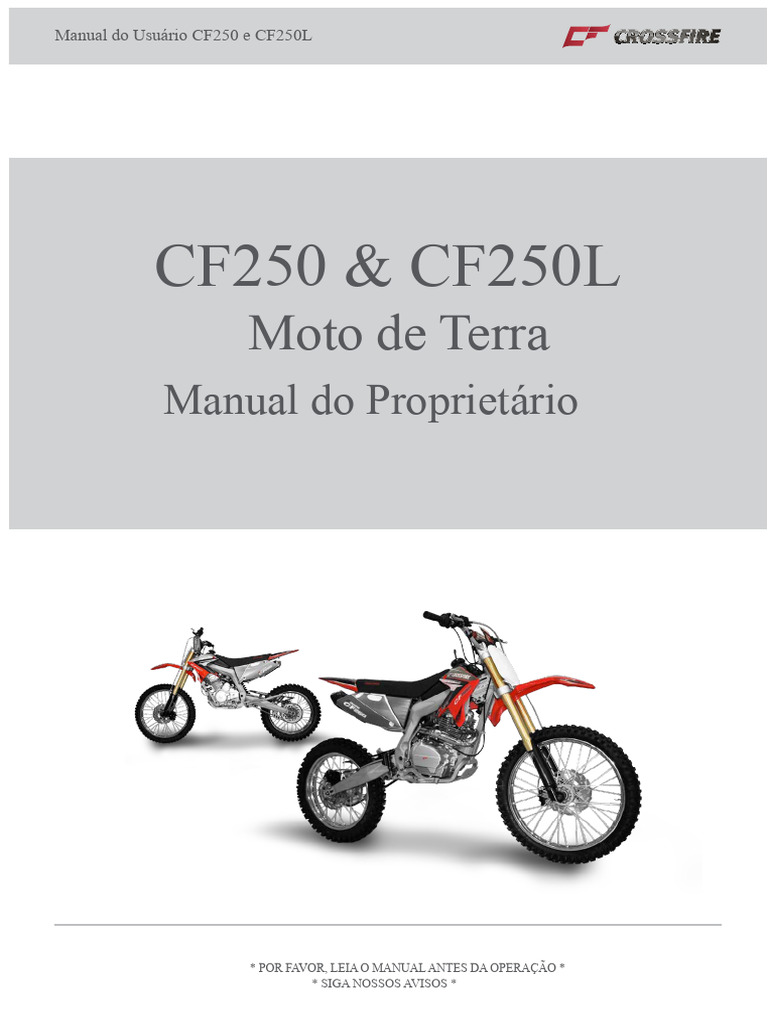 Manual Do Usuário Crossfire-CF250-CF250L | PDF