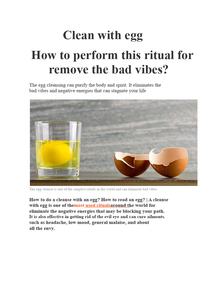 Clean With Egg | PDF