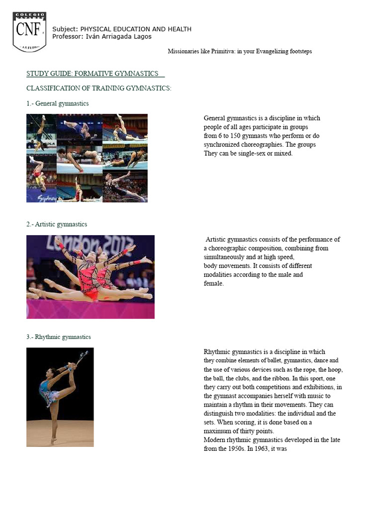 Classification of Gymnastics | PDF | Gymnastics | Athletic Sports