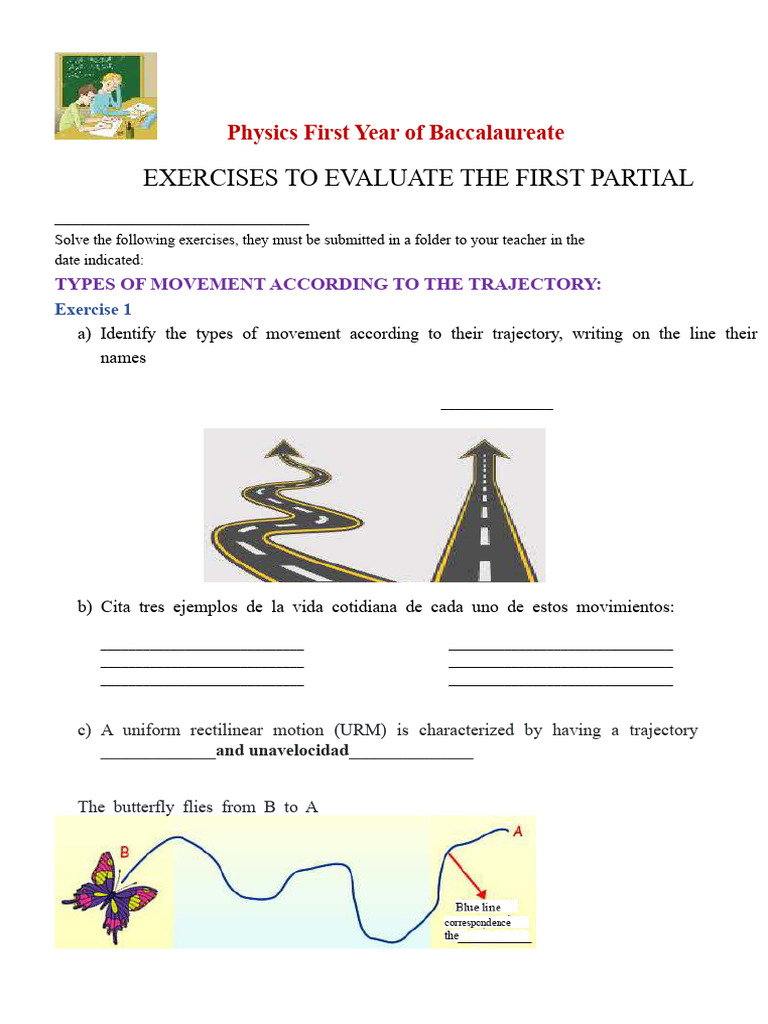 PHYSICS EXERCISES First Year of Baccalaureate | PDF | Speed | Physics