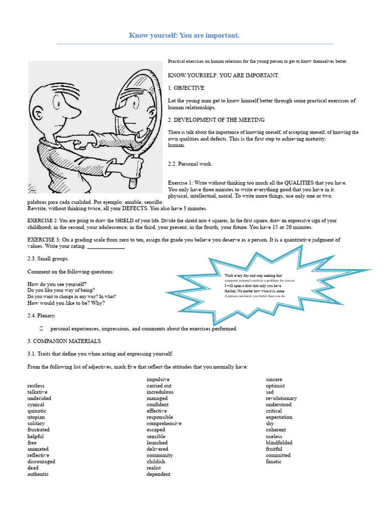 Know Thyself | PDF | Behavioural Sciences | Psychological Concepts