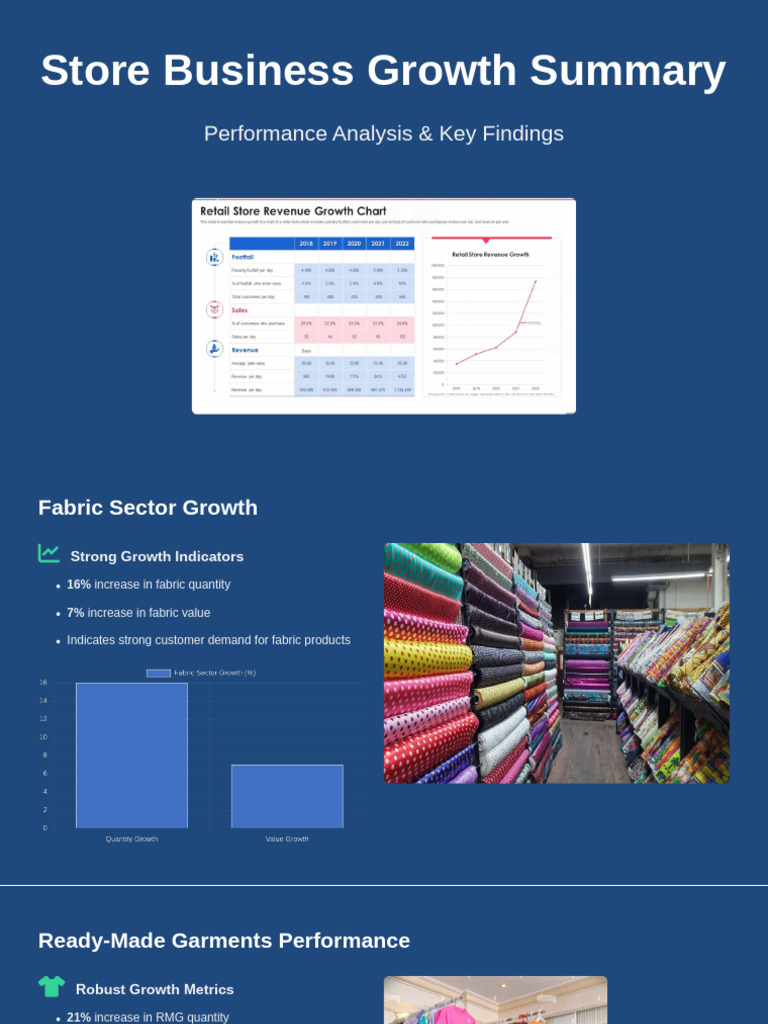 Store Business Growth Summary | PDF