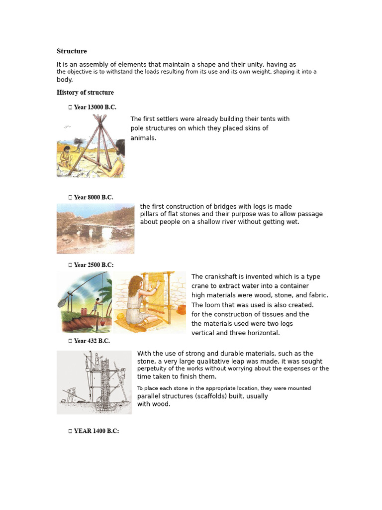 History, Types, and Characteristics of Structure | PDF | Stress ...