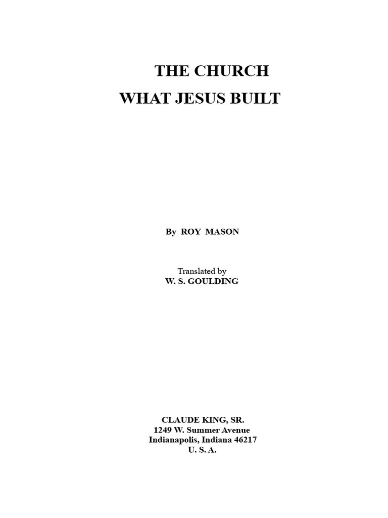 The Church That Jesus Built | PDF | Christian Church | Saint Peter