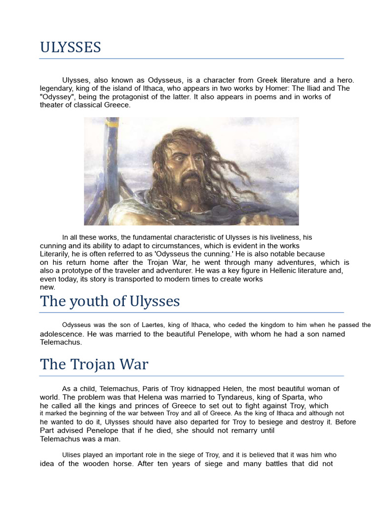 Ulysses: The Epic Journey of Odysseus | PDF | Odysseus | Odyssey