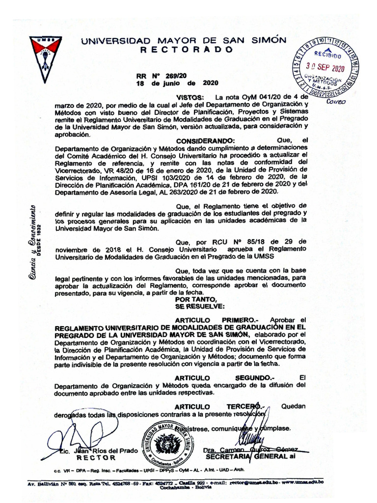 Peraturan Modalitas Graduasi UMSS | PDF