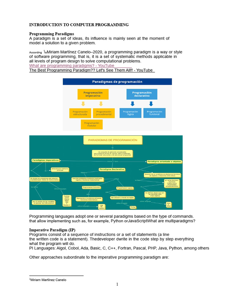 1 - Programming Paradigms | PDF | Object Oriented Programming | Computer Programming