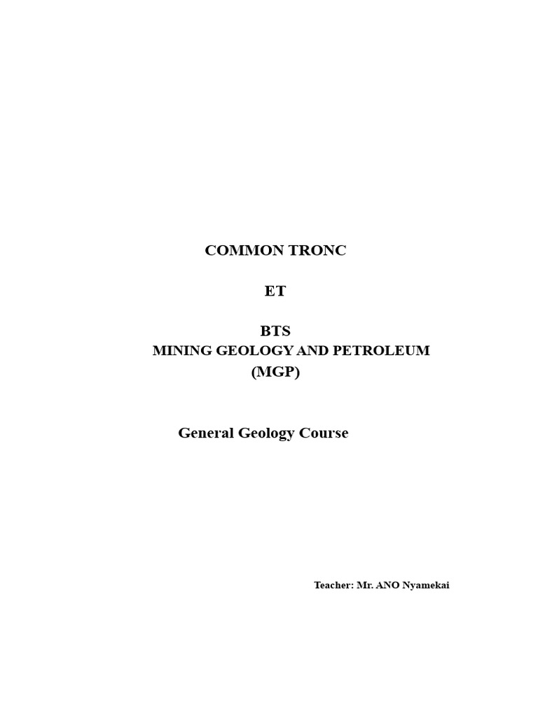 General Geology Course BTS | PDF | Atmosphere Of Earth | Atmosphere