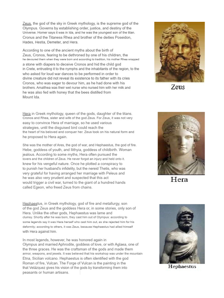 Greek Gods - Universal History | PDF | Apollo | Zeus