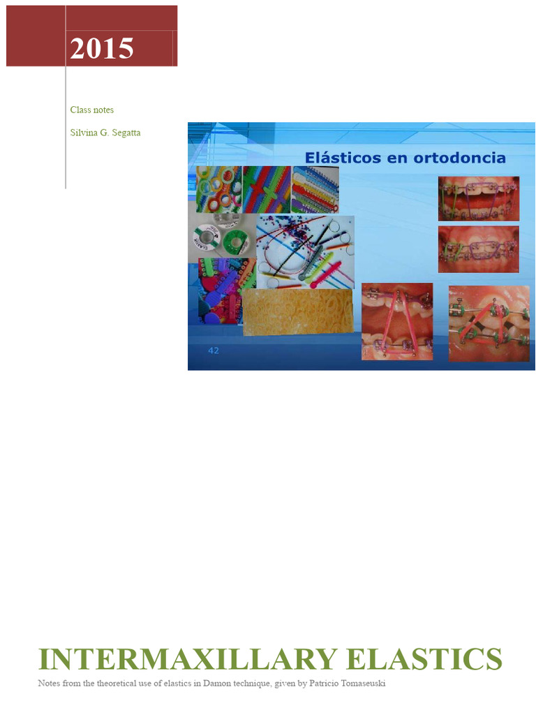 Intermaxillary Elastics in Orthodontics | PDF | Dental Anatomy | Dentistry
