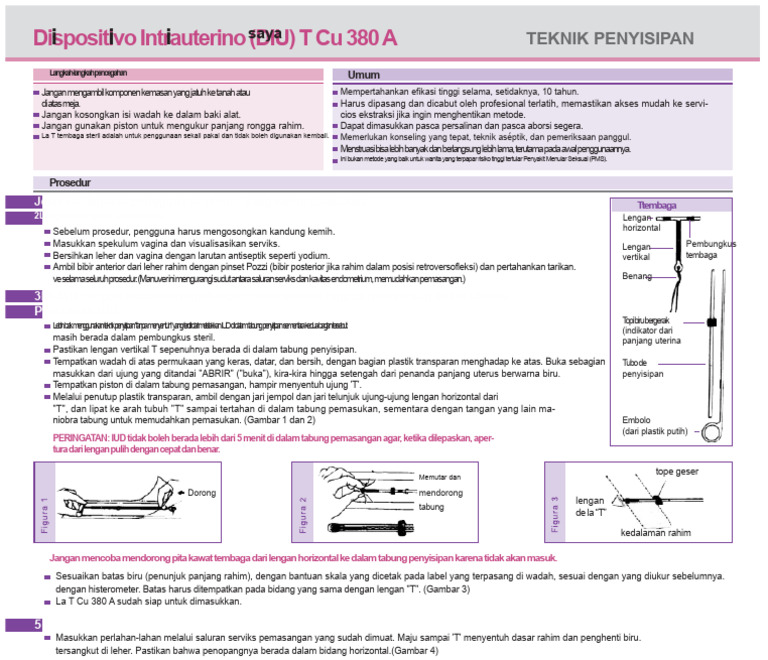 Teknik Untuk Penempatan IUD | PDF