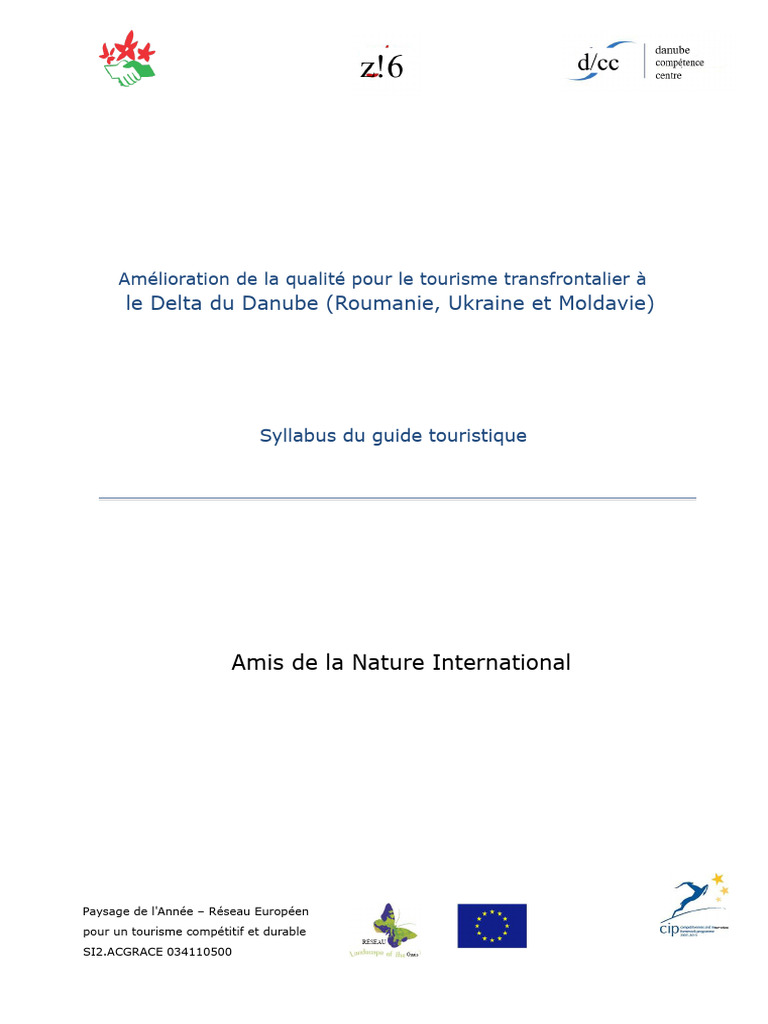 Guide Tour Syllabus PDF | PDF | Tourisme | Environnement naturel