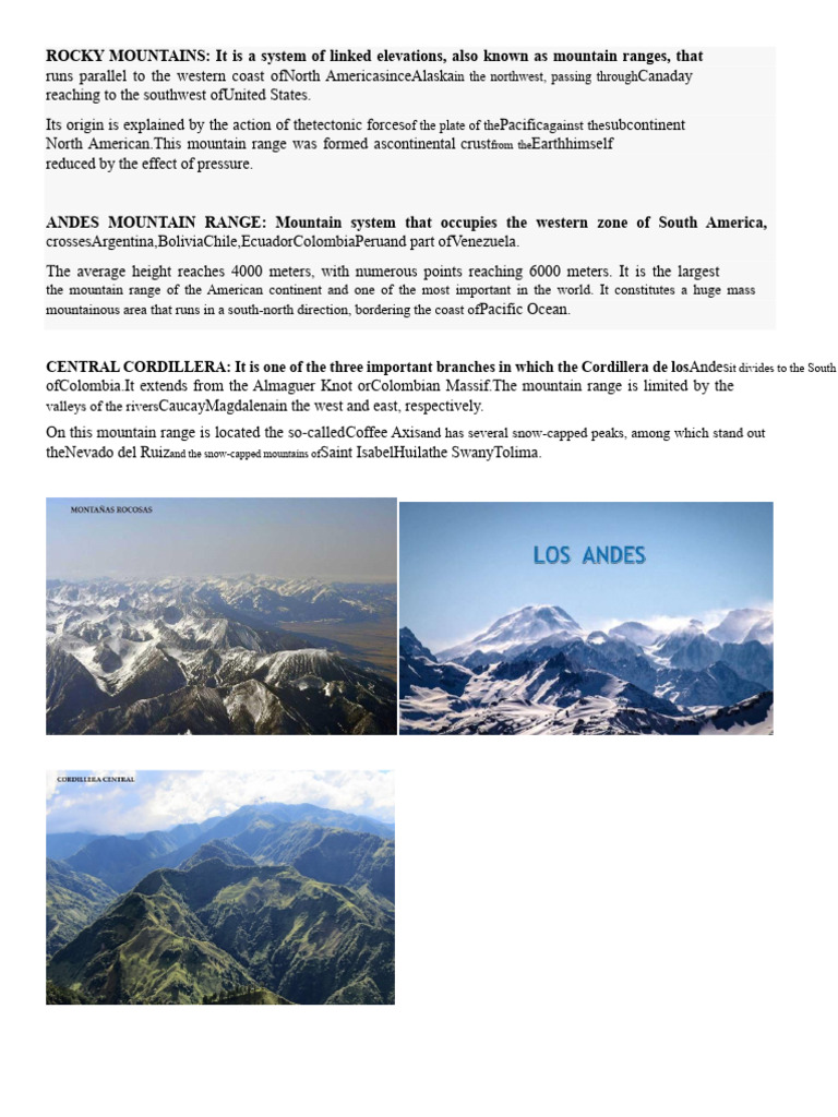 Rocky Mountains | PDF | Physiographic Divisions | Geomorphology
