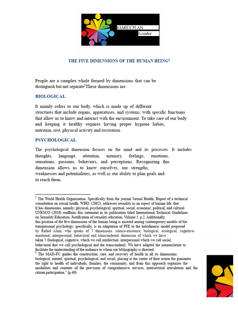 Five Dimensions of Human Existence | PDF | Psychology | Thought