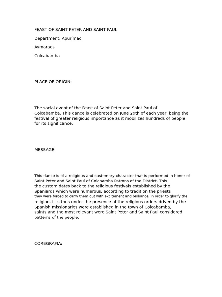 Feast of Saints Peter and Paul | PDF | Bullfighting