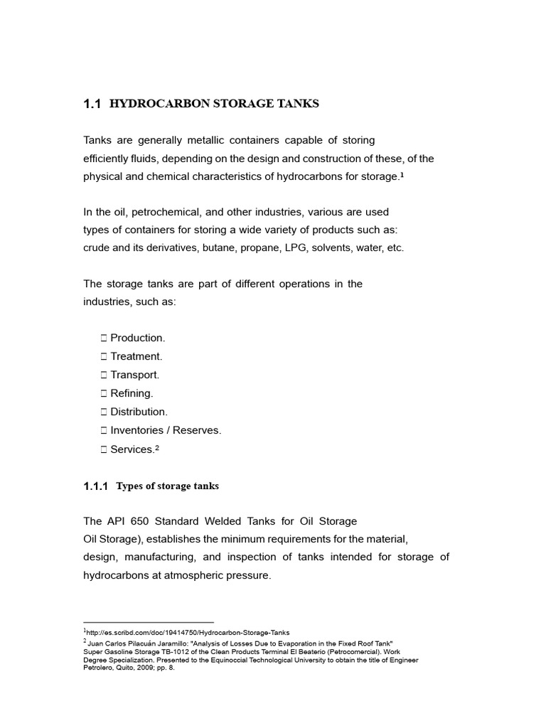 Theoretical Framework For Hydrocarbon Storage Tanks | PDF | Thermal ...