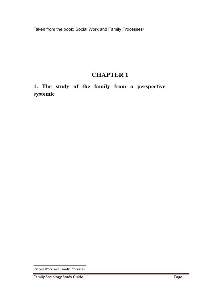 Social Work and Family Processes by M.A. QuinTERO | PDF | Family ...