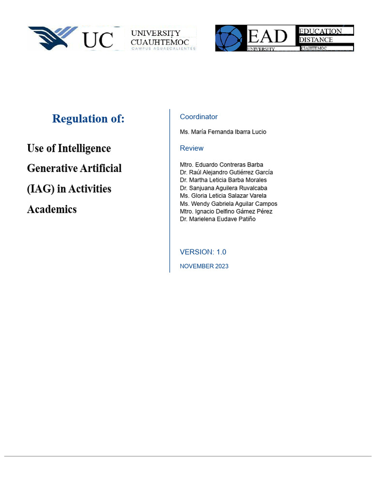 Regulations For The Use of Generative Artificial Intelligence (GAI) in ...