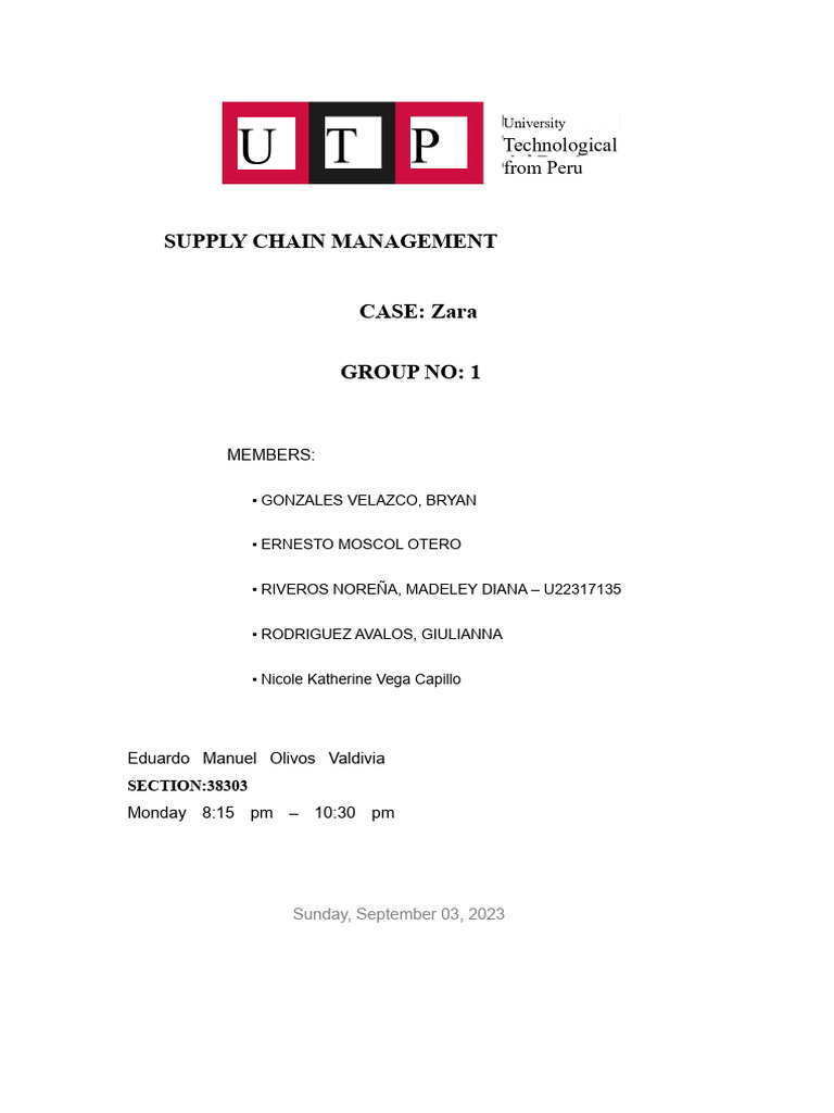 Zara Case - Group 1 | PDF | Supply Chain | Economies