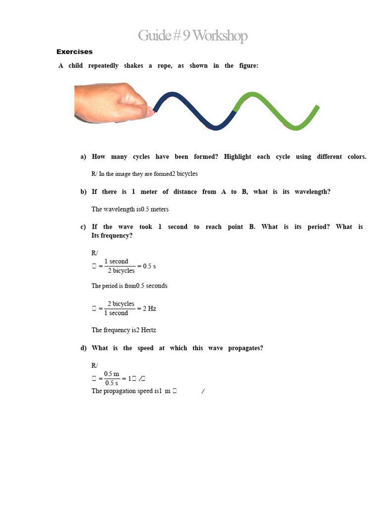 Guide # 9 Workshop | PDF | Frequency | Waves