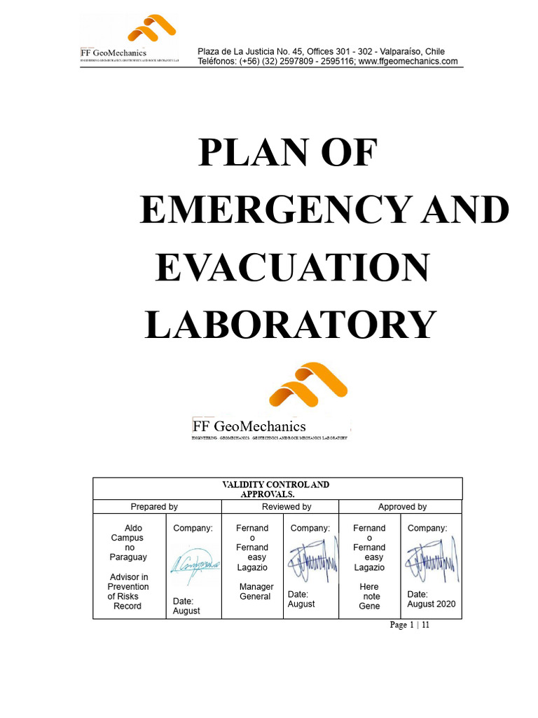 Emergency Evacuation Plan for Laboratory | PDF | Tsunami | Earthquakes
