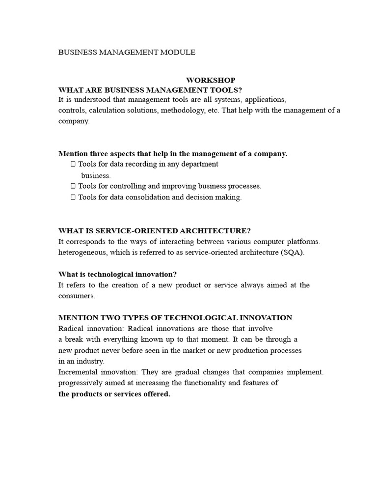 Business Management Tools and Innovation | PDF | Information | System