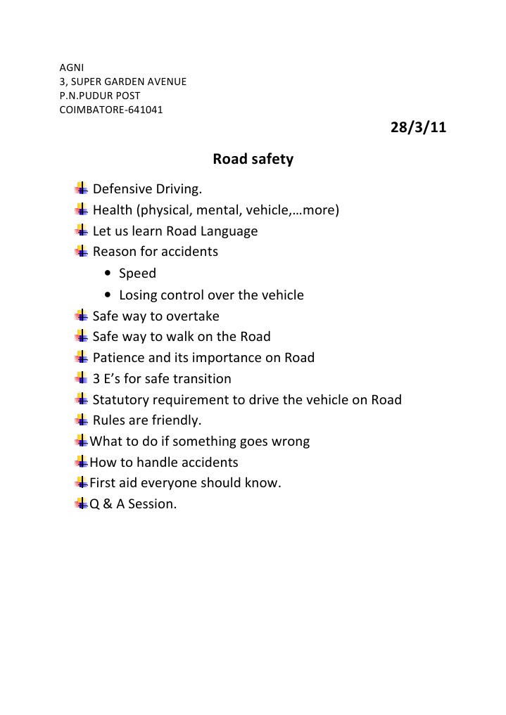 Road Safety Module Overview | PDF