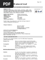 Rockwool Insulation Safety Data Sheet | PDF | Waste | Chemistry
