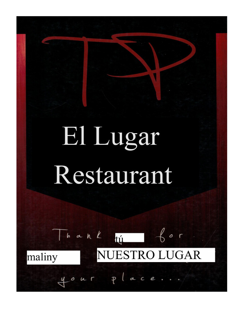 Menú Variado de Restaurante El Lugar | PDF | ensalada | filete