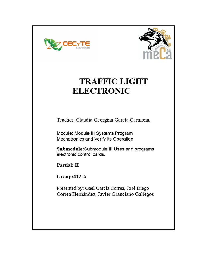 Traffic Light Report | PDF | Traffic | Electrical Network