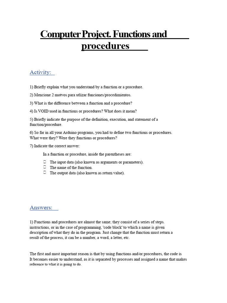 Functions and Procedures | PDF | Parameter (Computer Programming) | Software Development