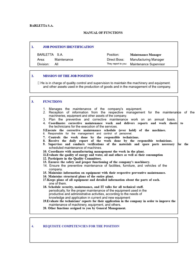 Maintenance Chief Functions Manual | PDF | Knowledge | Information