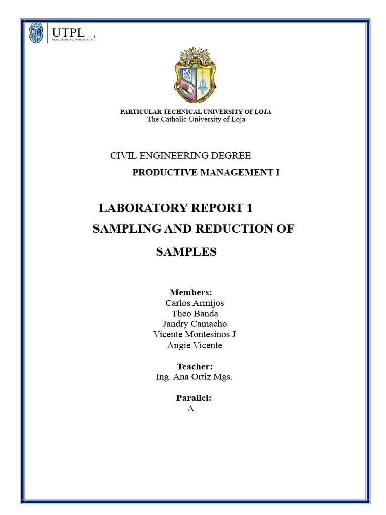 Aggregate Sampling and Reduction Report | PDF | Construction Aggregate ...