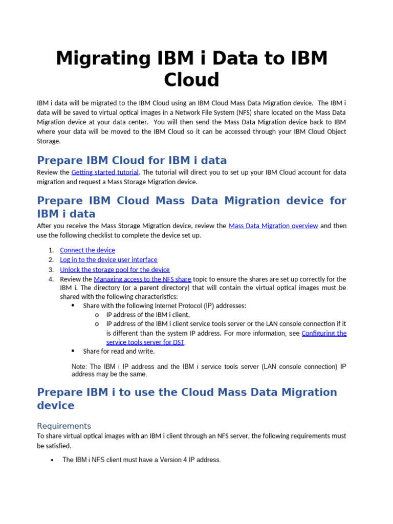 Migrating IBM I Data To IBM Cloud With MDM | PDF | Cloud Computing ...