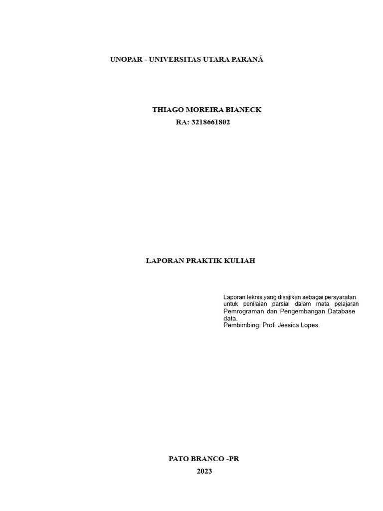 Praktik SQL: Pembuatan Database Toko | PDF