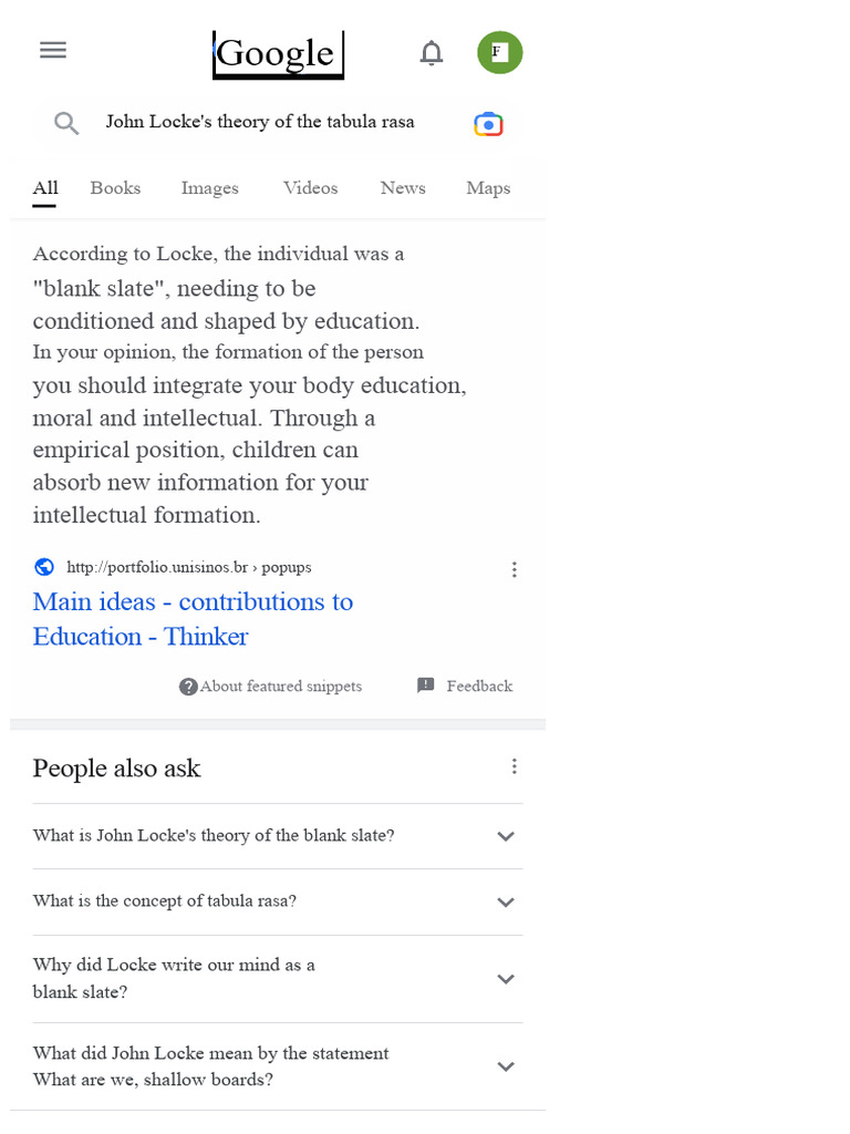 John Locke Theory of Tabula Rasa - Google Search | PDF