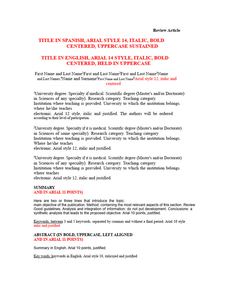 Review Article Template | PDF | Science