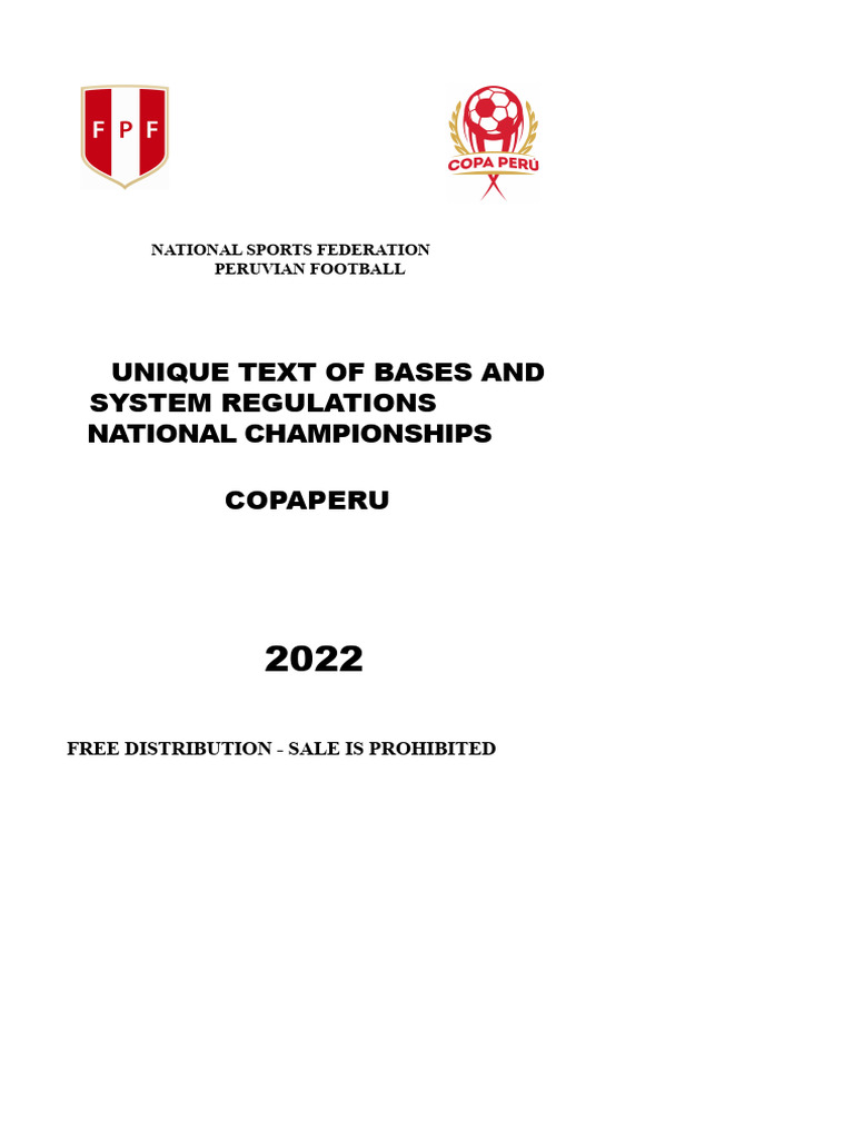 Unique Text of The Rules and Regulations of The National Championships ...